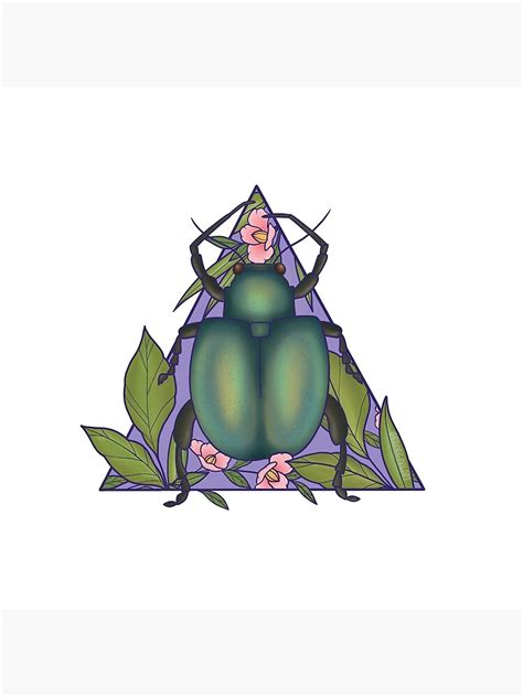 Geometric Beetle Poster By Brioriginal Redbubble