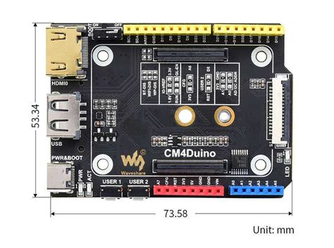 waveshare arduino compatible base board for raspberry pi compute module