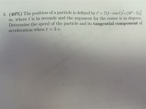 solved the position of a particle is defined by r