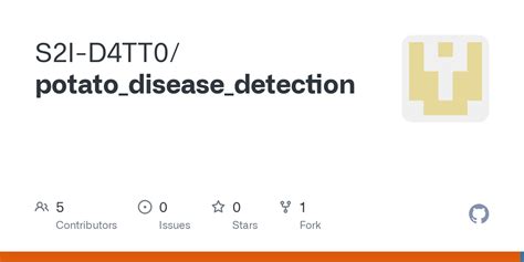 GitHub S I D TT Potato Disease Detection