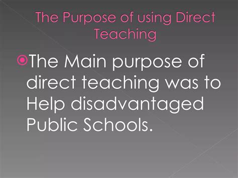 Direct Teaching Method Ppt