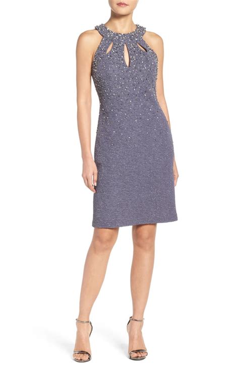 Eliza J Embellished Sheath Dress Regular And Petite Nordstrom