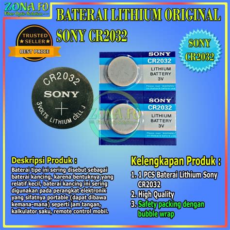 Jual Baterai CR2032 Sony Original Baterai Lithium CMOS CR2032 Kancing Sony Kota Tangerang