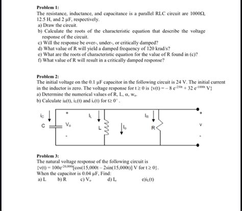 Solved Problem 1 The Resistance Inductance And