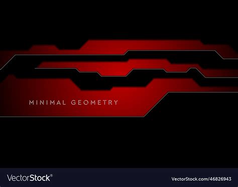 Red And Black Geometric Abstract Technology Vector Image