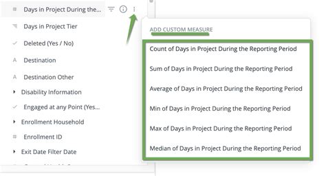 custom dimensions measures and table calculations