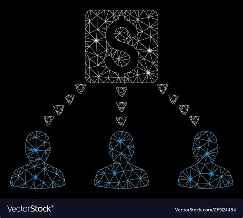 Flare Mesh Carcass Money Recipients With Vector Image