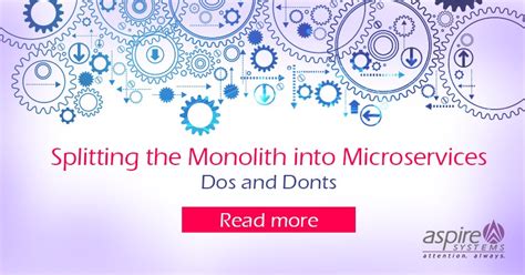 Aspire Systems Software Engineering On Linkedin Splitting The Monolith Into Microservices
