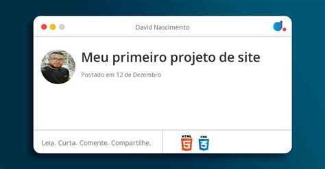 Meu Primeiro Projeto De Site