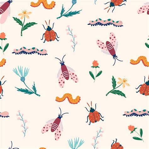 Premium Vector 0170insectpattern