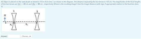 Solved An Object Is Placed On The Optical Axis At Distance Chegg