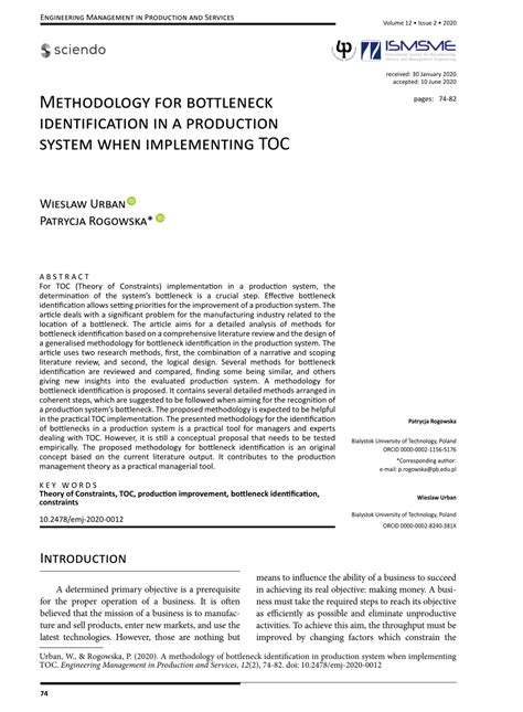 PDF Engineering Management In Production And Services Methodology For
