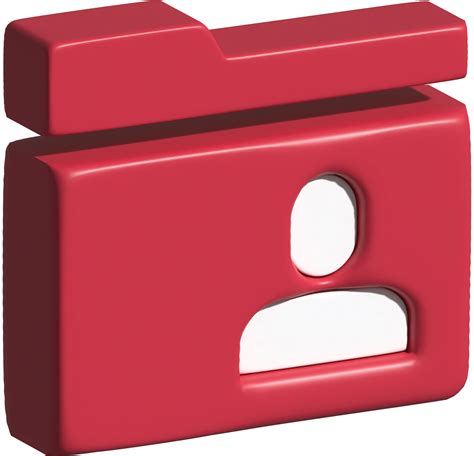 3d illustration of contact folder 17805967 png