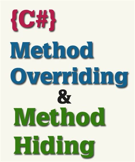 The Words Method Overridding And Method Hiding On A White Background