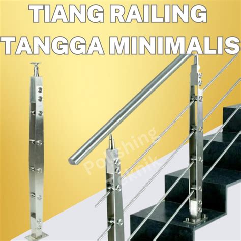 Jual Tiang Railing Tangga Minimalis Stainless Shopee Indonesia