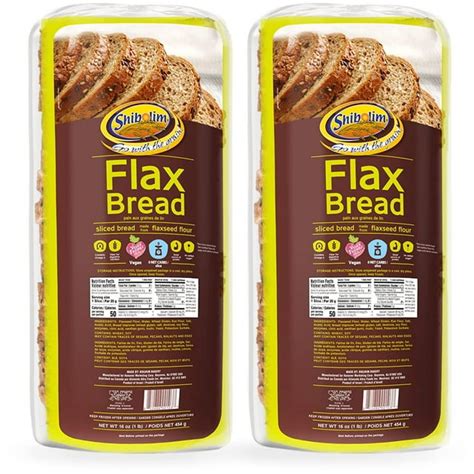 Shibolim Flaxseed Bread 1lb 2 Pack Low Carb Keto Fiber And Protein
