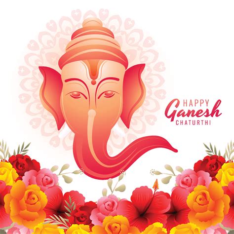 Happy Ganesh Chaturthi Celebration With Prayer To Lord Ganesha Card