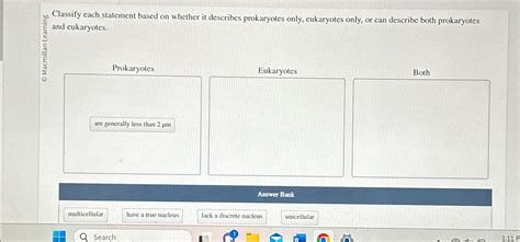 solved classify each statement based on whether it describes