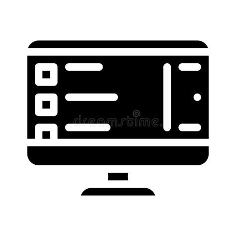 Software List Of Operating System Glyph Icon Vector Illustration Stock Vector Illustration Of