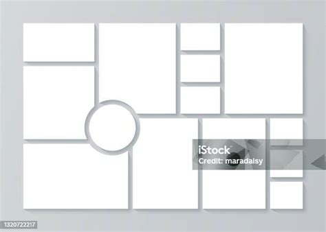 情緒板範本照片拼貼畫向量插圖畫廊模型向量圖形及更多企業圖片 企業 作品展示包 傳單 Istock