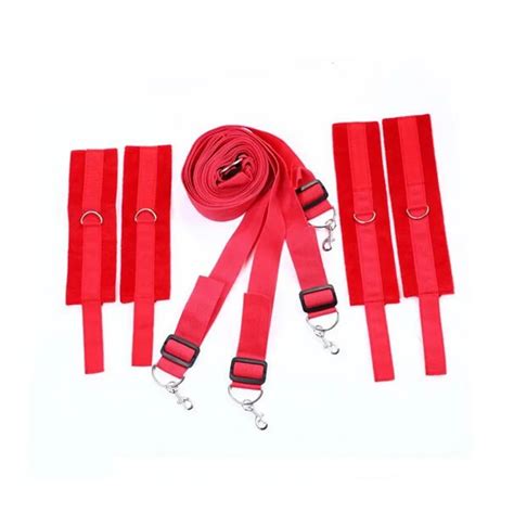 Restraints Strap Fetish Kit Sex Bondage Handcuffs Ankle Cuffs Tie In