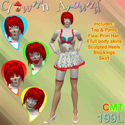 Second Life Marketplace Clown Costume