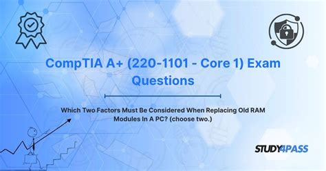 Comptia A Core 1 Exam Questions Which Two Factors Must Be Considered When Replacing Old Ram