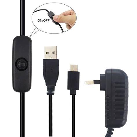 Raspberry Pi 4 Power Supply 5v 3 0a Usb C Power Supply Adapter With On