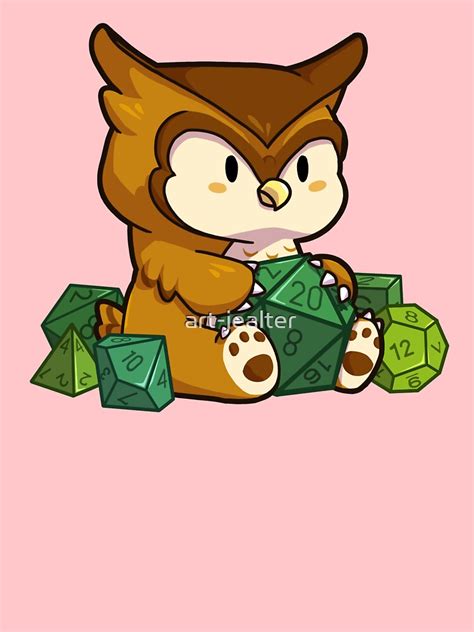Cute Owlbear With Dice Classic T Shirt For Sale By Art Jealter