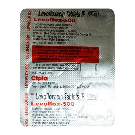 Levoflox 500 Tablet Drug Streets