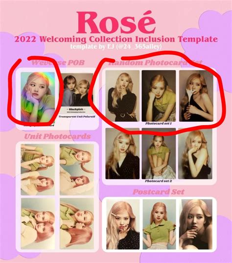 Blackpink 2022 Welcoming Collection Rosie Announcements On Carousell