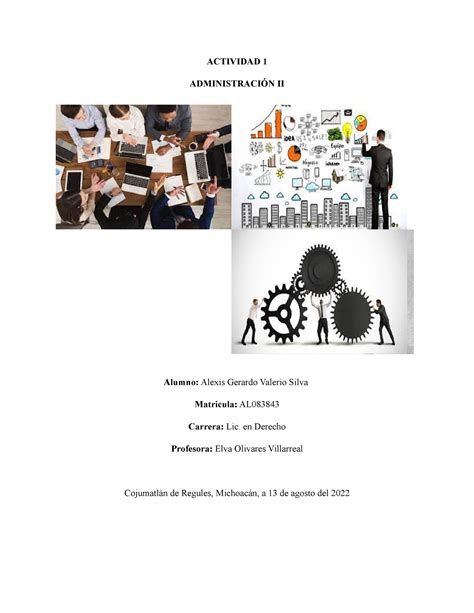 Actividad 1 Administracion Actividad 1 AdministraciÓn Ii Alumno