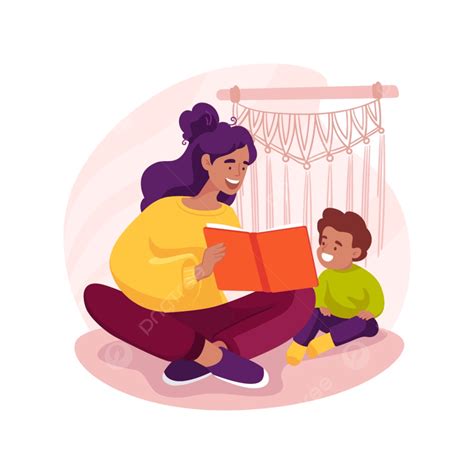 父母給孩子看書孤立的卡通矢量圖 書 教育 孤立向量圖案素材免費下載，png，eps和ai素材下載 Pngtree