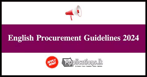 Procurement Guidelines Applicationslk
