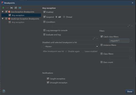 Java Can Intellij Idea Be Configured To Break On Exceptions In Junit Tests That Lets The Test