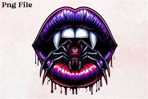 Sexy Spider Lips Sublimation Png Graphic By Mk Graphics · Creative Fabrica