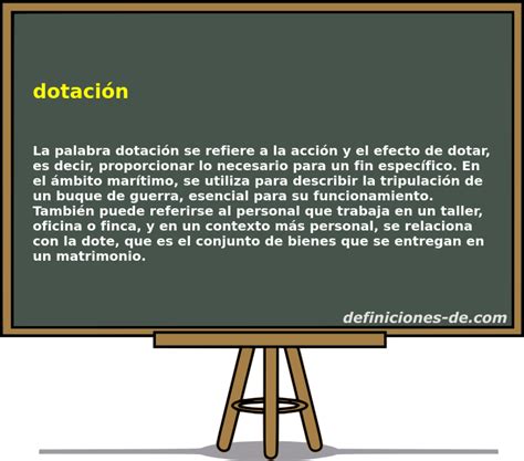 Significado De Dotación