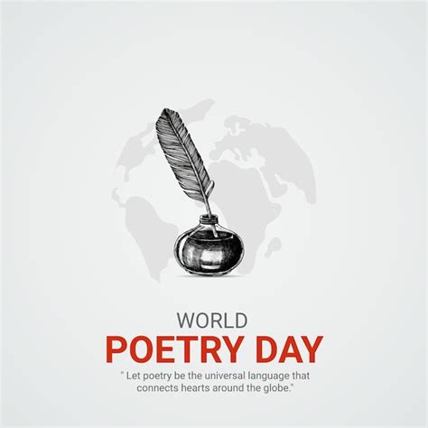 Premium Vector World Poetry Day Creative Ads Design March 21 Poetry