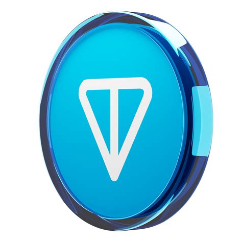 Toncoin TON Glass Crypto Coin 3D Illustration 24093448 PNG