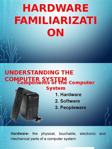 Hardware Familiarization Pdf Computer Monitor Personal Computers
