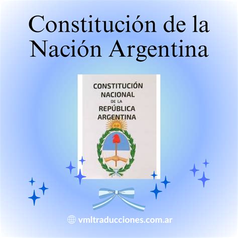 La Constitución De La Nación Argentina Con Traducción Al Inglés Vml