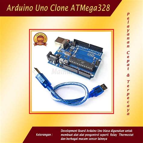 Arduino Uno R3 Clone ATMega328p DIP Plus Kabel Lazada Indonesia
