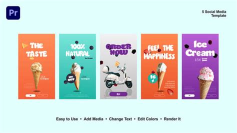 Ice Cream Instagram Stories Product Promo Ft Cafe And Cheesecake Envato