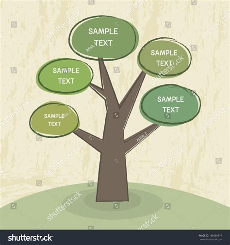 Tree Chart Design Template Tree Diagram เวกเตอร์สต็อก ปลอดค่า