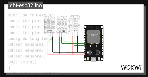Sensori Temperatura Esp32 Wokwi ESP32 STM32 Arduino Simulator