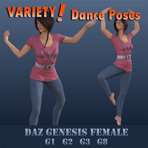 Variety Dance Poses For Female Geez G1f G2f G3f G8f 3d Figure