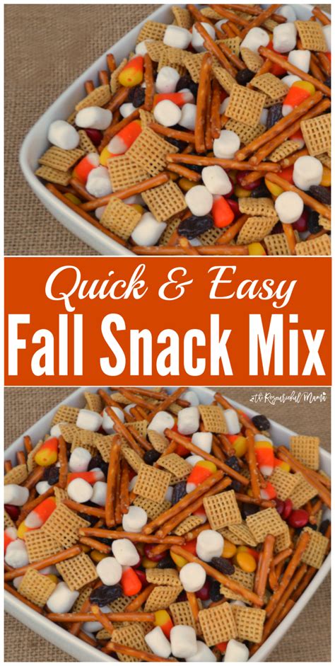 Quick And Easy Fall Snack Mix The Resourceful Mama