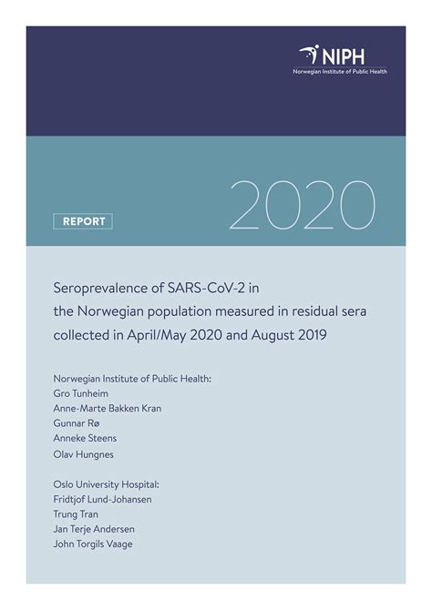 Seroprevalence Of Sars Cov 2 In The Norwegian Population Measured In