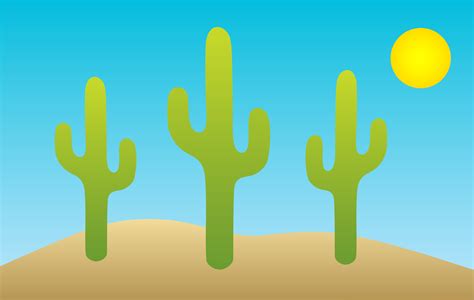 Cartoon Desert Background Cute And Colorful Desert Scenery
