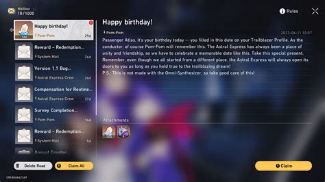 Generous Birthday T From Hsr Rhonkaistarrail